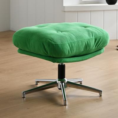 China Movable Swivel Square Sponge Ottoman Footstool Single Seater Shoe Changing Stool for Bedroom School 40cm for sale