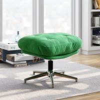 China Movable Swivel Square Sponge Ottoman Footstool Single Seater Shoe Changing Stool for Bedroom School 40cm for sale