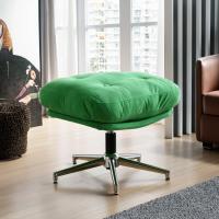 China Movable Swivel Square Sponge Ottoman Footstool Single Seater Shoe Changing Stool for Bedroom School 40cm for sale