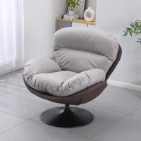 China Modern Eggshell Swivel Recliner Single-Seater Lounge Chair 360-Degree Rotation Comfortable Fabric Sofa for Living Room for sale