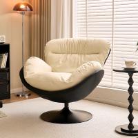 China Modern Eggshell Swivel Recliner Single-Seater Lounge Chair 360-Degree Rotation Comfortable Fabric Sofa for Living Room for sale