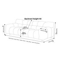 China Custom Modular Cloud Couch Sectional Sofa with 45D High Elastic Sponge Fleece Fabric for sale