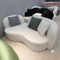 China Minimalist Modern Eco-Friendly Curved Fabric Corner Sofa Set for Villa Home Office Living Room 28D Sponge for sale