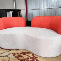 China Minimalist Modern Eco-Friendly Curved Fabric Corner Sofa Set for Villa Home Office Living Room 28D Sponge for sale