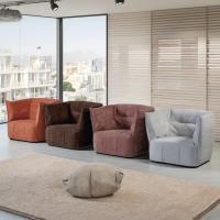 China Modern Single Seat Corner Sofa Armchair Semicircle Design Fabric Sponge Comfort Leisure Chair for Living Room Villa for sale