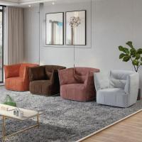China Modern Single Seat Corner Sofa Armchair Semicircle Design Fabric Sponge Comfort Leisure Chair for Living Room Villa for sale