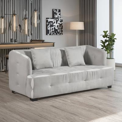China Customizable 2-Seater Modular Sectional Sofa Set Nordic Design Cream Fabric for Villa Living Room for sale