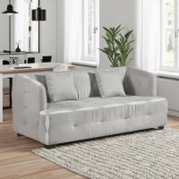 China Customizable 2-Seater Modular Sectional Sofa Set Nordic Design Cream Fabric for Villa Living Room for sale