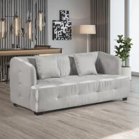 China Customizable 2-Seater Modular Sectional Sofa Set Nordic Design Cream Fabric for Villa Living Room for sale