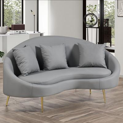 China Eco-Friendly Chesterfield Curved Two Seater Sofa Sponge Filling Customizable for Living Room for sale
