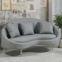 China Eco-Friendly Chesterfield Curved Two Seater Sofa Sponge Filling Customizable for Living Room for sale