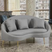 China Eco-Friendly Chesterfield Curved Two Seater Sofa Sponge Filling Customizable for Living Room for sale