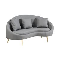 China Eco-Friendly Chesterfield Curved Two Seater Sofa Sponge Filling Customizable for Living Room for sale