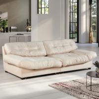 China Customizable Luxury Cream Velvet 2-Seater Modular Sectional Sofa Set 220cm for Villa Living Room for sale