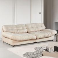 China Customizable Luxury Cream Velvet 2-Seater Modular Sectional Sofa Set 220cm for Villa Living Room for sale