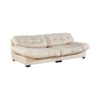 China Customizable Luxury Cream Velvet 2-Seater Modular Sectional Sofa Set 220cm for Villa Living Room for sale