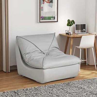 China Customizable Modern Compression Bean Bag Chair Light Gray High Density Sponge Square for Warehouse Villa School Park Workshop for sale
