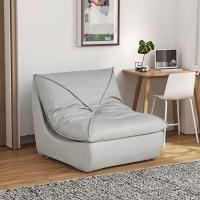 China Customizable Modern Compression Bean Bag Chair Light Gray High Density Sponge Square for Warehouse Villa School Park Workshop for sale