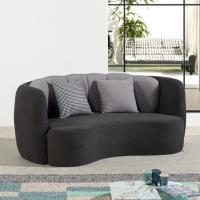 China Modern Chesterfield Two-Seater Fan-Shaped Fabric Sofa Set 200cm Wide for Hotels Villas for sale