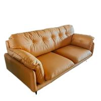 China Italian Style Minimalist Double Seater Fabric Sofa with 28D Sponge Cushion for Apartment Villa for sale