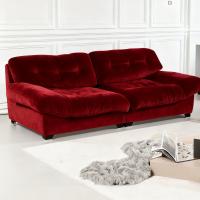 China Modern Luxury Velvet Modular Sectional Sofa with High Density Sponge Eco Friendly Fabric Living Room Sofa Bed for sale