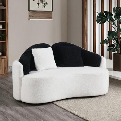 China Modern Curved Sofa Set Eco-Friendly Fabric 28D Sponge for Villa Living Room Leisure Furniture for sale