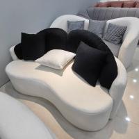 China Modern Curved Sofa Set Eco-Friendly Fabric 28D Sponge for Villa Living Room Leisure Furniture for sale