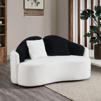 China Modern Curved Sofa Set Eco-Friendly Fabric 28D Sponge for Villa Living Room Leisure Furniture for sale
