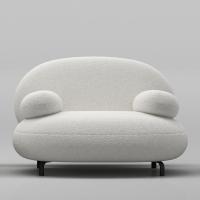 China Custom Rectangle Modular Sectional Sofa High Density Sponge Lamb Fleece Fabric Wood Frame for Hotel Living Room for sale