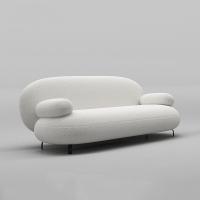 China Custom Rectangle Modular Sectional Sofa High Density Sponge Lamb Fleece Fabric Wood Frame for Hotel Living Room for sale