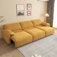 China Electric Power Recliner Sofa Bed Fabric Upholstered Corner Accent Sofa with Extendable Footrest 110V 240V for sale