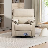 China 360 Degree Swivel Leather Recliner Sofa Chair Ergonomic Modern Design with Phone Holder for sale