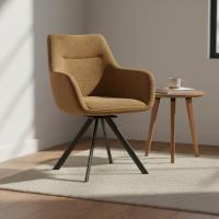 China Eco-Friendly Upholstered Fabric Swivel Single Sofa Chair with Metal Frame 360 Degree Rotation for Living Room Office for sale