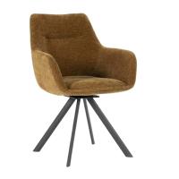 China Eco-Friendly Upholstered Fabric Swivel Single Sofa Chair with Metal Frame 360 Degree Rotation for Living Room Office for sale
