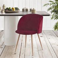 China Velvet Dining Chair with Metal Legs Modern Eco-Friendly Design for Home Bar Office Restaurant Use for sale