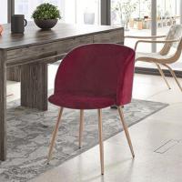 China Velvet Dining Chair with Metal Legs Modern Eco-Friendly Design for Home Bar Office Restaurant Use for sale