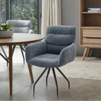China Fabric Upholstered Dining Armchair with Sponge Cushion Armrest for Home Restaurant Use for sale