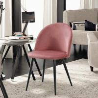 China Wholesale Modern Upholstered Fabric Dining Chair with Metal Legs Velvet Sponge Accent Chair for Home for sale