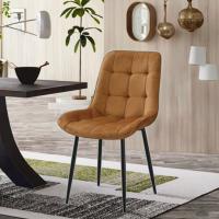 China Italian Design Velvet Dining Chair Metal Frame Nordic Modern Luxury Fabric Upholstered Seat for Bar Salon for sale