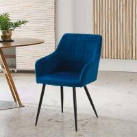 China European Modern Velvet Dining Chair with Ergonomic High Back and Soft Cushion Seat for Home Office for sale
