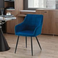 China European Modern Velvet Dining Chair with Ergonomic High Back and Soft Cushion Seat for Home Office for sale