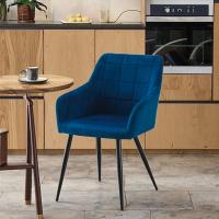China European Modern Velvet Dining Chair with Ergonomic High Back and Soft Cushion Seat for Home Office for sale