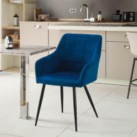 China European Modern Velvet Dining Chair with Ergonomic High Back and Soft Cushion Seat for Home Office for sale