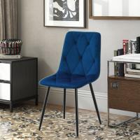 China Velvet Dining Chair with Metal Frame Soft Cushion Upholstered Accent Chair for Home Restaurant for sale
