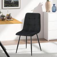 China OEM ODM Luxury Velvet Upholstered Metal Dining Chair for Restaurant Home Use for sale