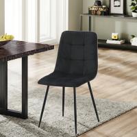 China OEM ODM Luxury Velvet Upholstered Metal Dining Chair for Restaurant Home Use for sale
