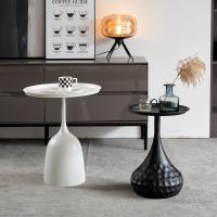 China Modern Mini Metal Side Table 50cm Round Top for Living Room Bedroom Minimalist Corner Coffee Table for sale