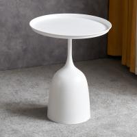 China Modern Mini Metal Side Table 50cm Round Top for Living Room Bedroom Minimalist Corner Coffee Table for sale