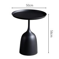 China Modern Mini Metal Side Table 50cm Round Top for Living Room Bedroom Minimalist Corner Coffee Table for sale