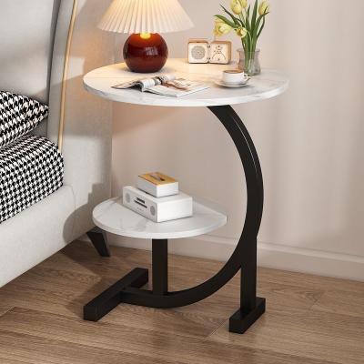 China OEM Nordic Sofa Side Table Light Luxury Living Room Home Small Coffee Corner Table Simple Modern Round Table for sale